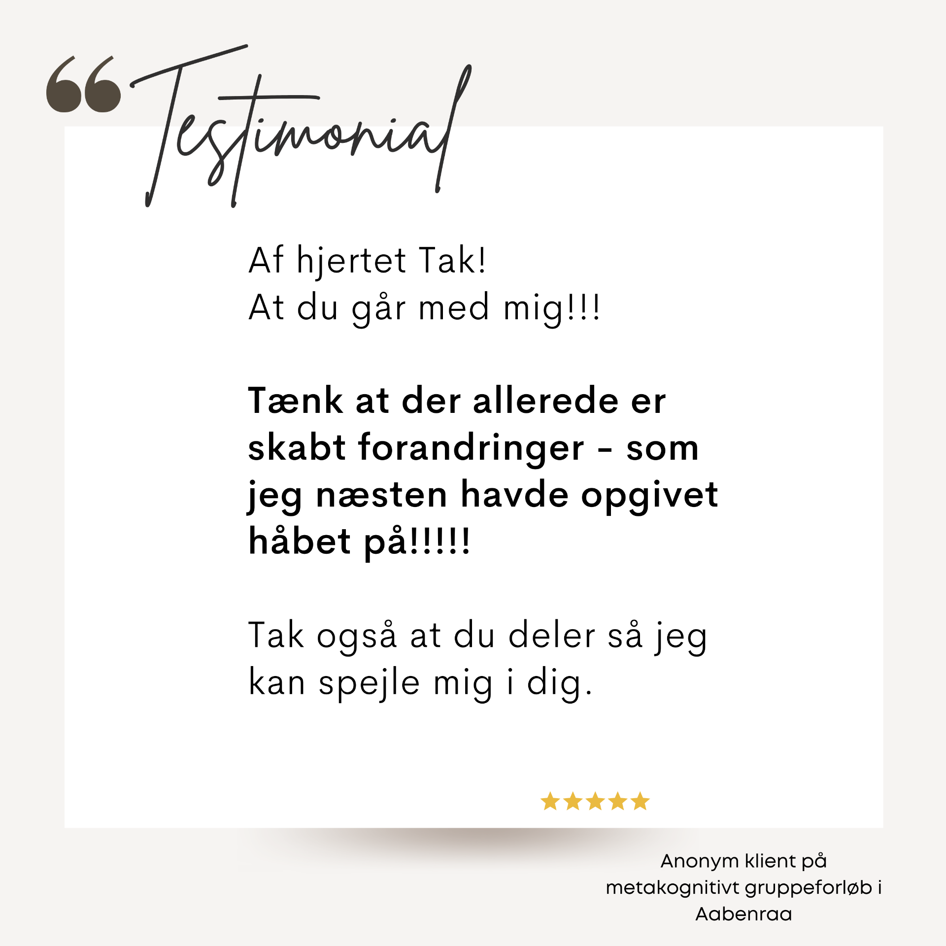 Metakognitiv gruppeterapi - Bliv en del af et støttende fællesskab