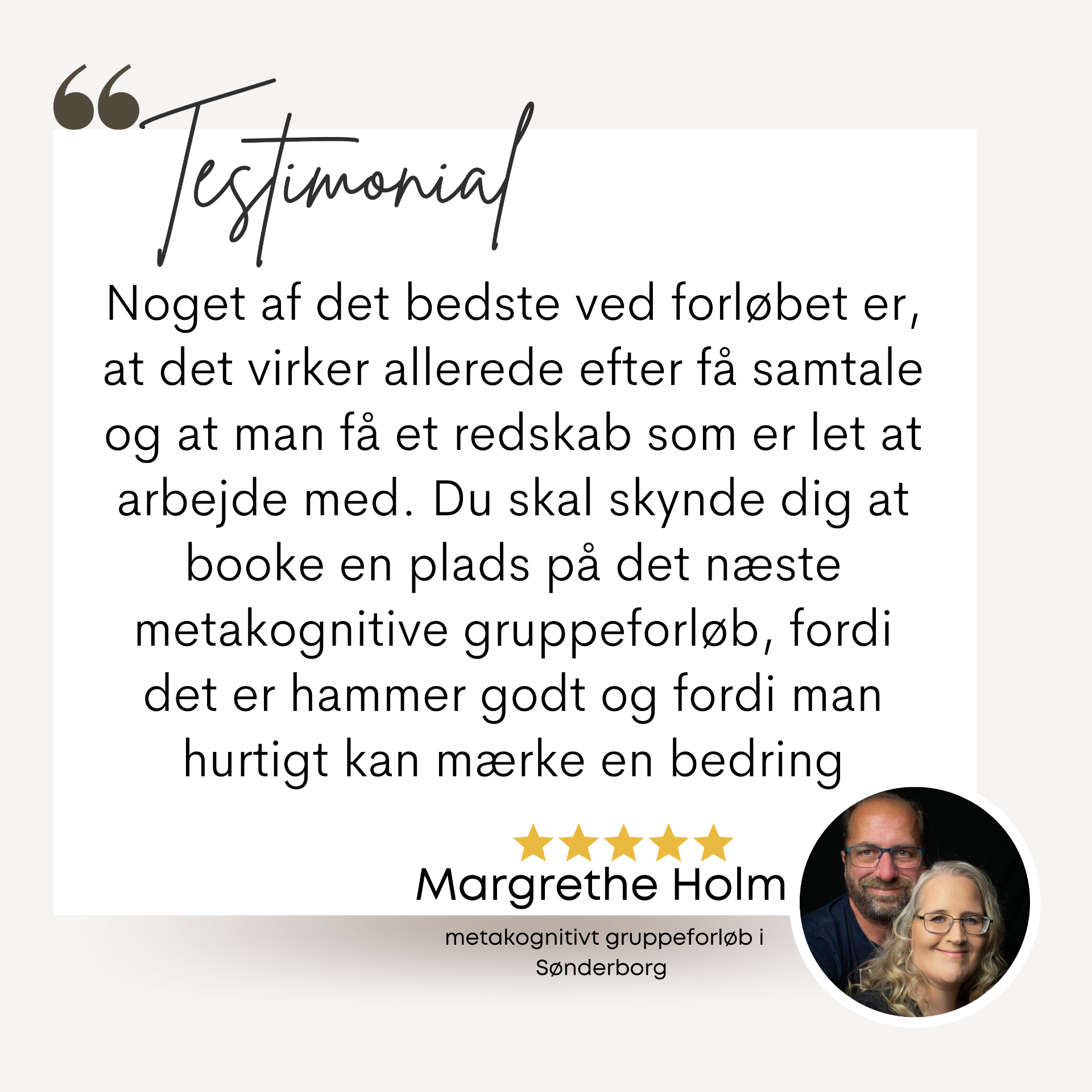 Metakognitiv gruppeterapi - Bliv en del af et støttende fællesskab